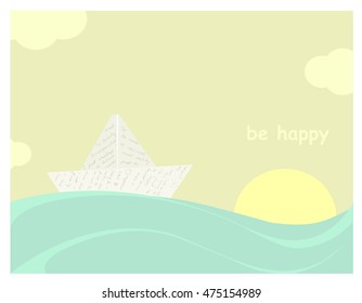 Conceptual Vector Illustration Be Happy Paper: เวกเตอร์สต็อก (ปลอดค่า ...
