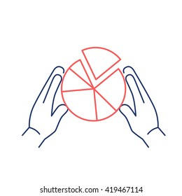 Conceptual Vector Market Share Icon Pie Stock Vector (Royalty Free ...