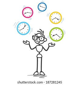 Conceptual Stick Figure Illustration Stickman Juggling Stock ...
