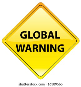 Conceptual Warning Sign Global Warning 55 Stock Vector (Royalty Free ...