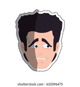 Concerned Cartoon Face Icon Vector Illustration Stock Vector (Royalty ...