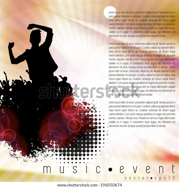 Concert Poster Vector Illustration Stock Vector (Royalty Free ...