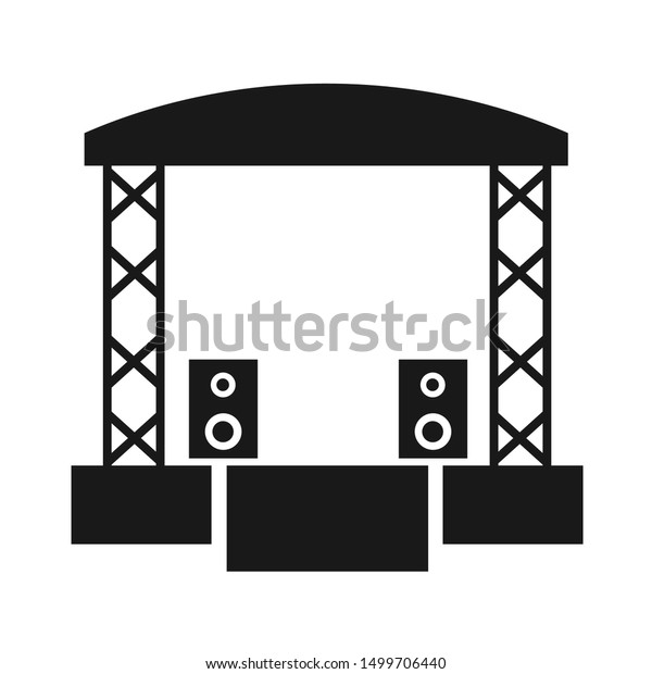 Concert Stage Icon Concept Vector Stock Vector (Royalty Free) 1499706440