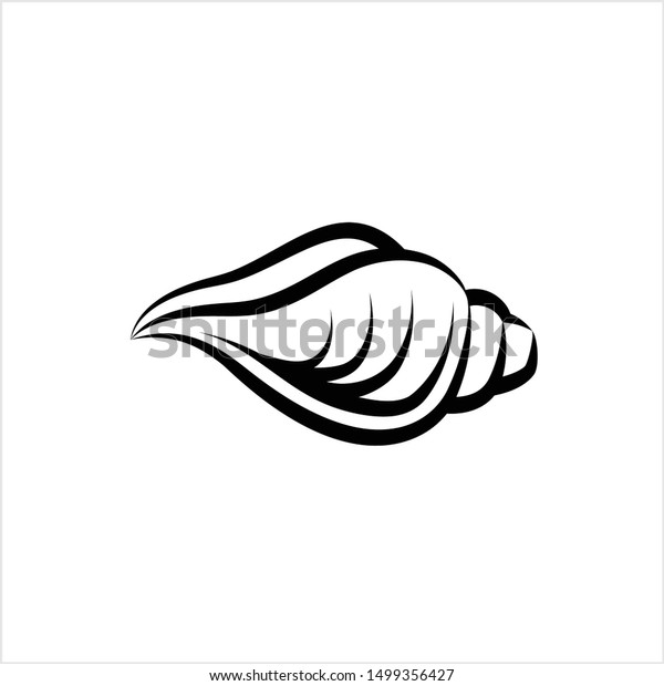 Conch Marine Mollusc Vector Art Illustration Stock Vector (Royalty Free ...