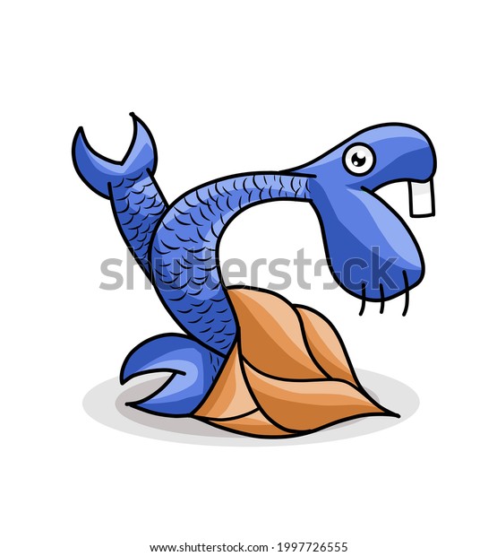 Conch Monster Vector Illustration Simple Flat Stock Vector (Royalty ...