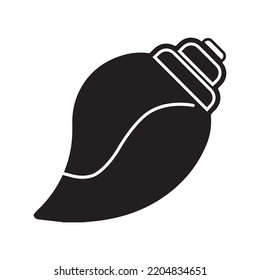 Conch Shell Marine Shankh Icon Black Stock Vector (Royalty Free ...