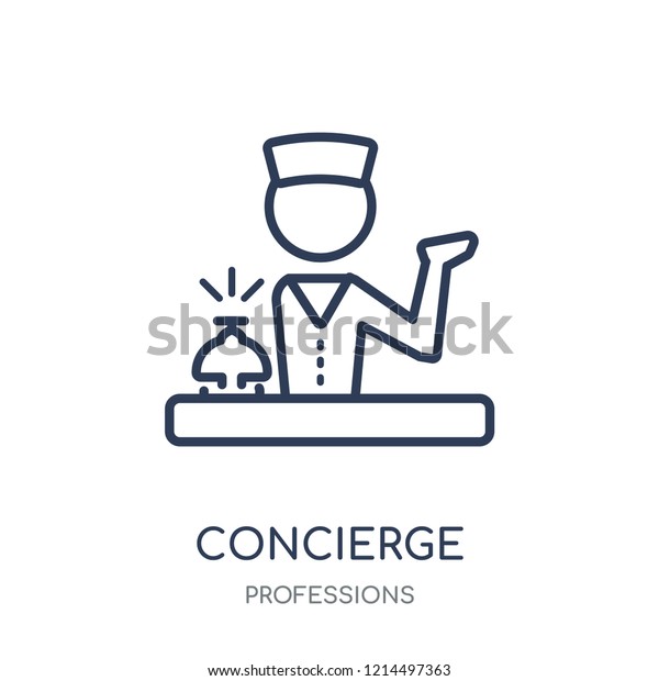Concierge icon. Concierge linear symbol design from Professions ...
