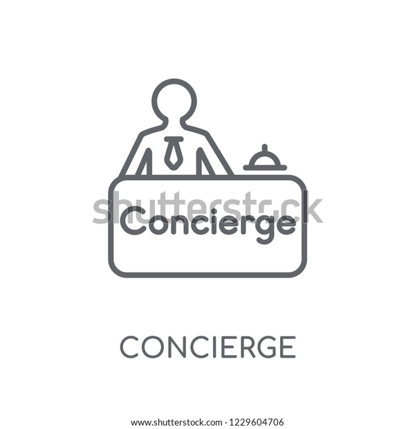 Concierge Linear Icon Modern Outline Concierge Stock Vector (Royalty ...