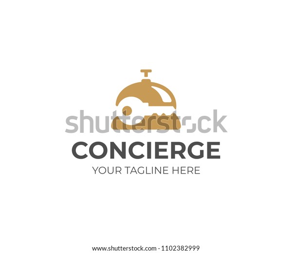 Concierge Service Logo Template Reception Bell Stock Vector (Royalty ...