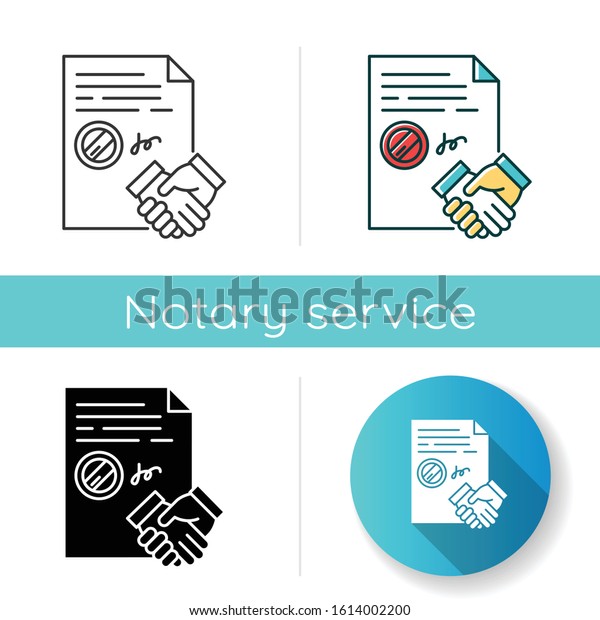 Conclusion Contract Icon Legal Document Apostille Stock Vector (Royalty ...
