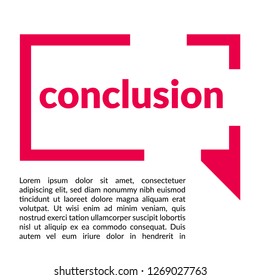 Conclusion Signlabel Conclusion Speech Bubble Conclusion: vector de ...