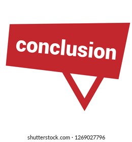 Conclusion Signlabel Conclusion Speech Bubble Conclusion: vector de ...