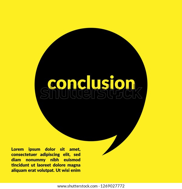 Conclusion Signlabel Conclusion Speech Bubble Conclusion Stock Vector ...
