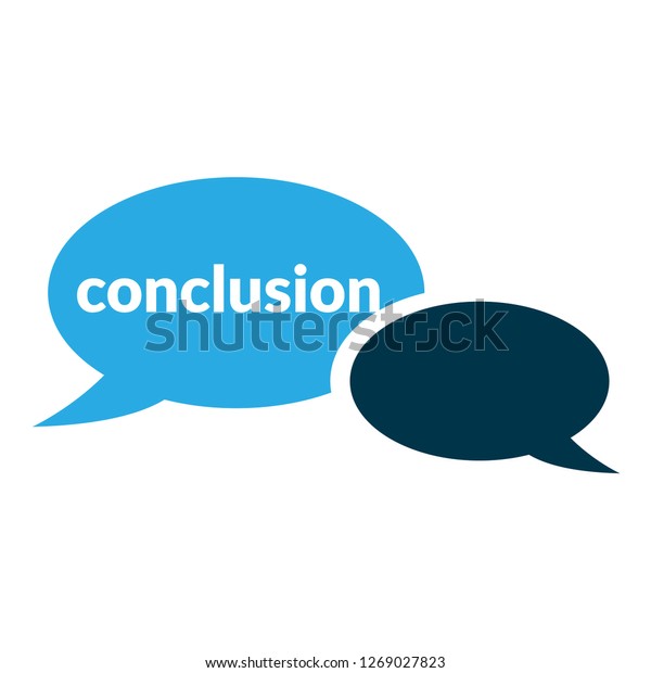 Conclusion Signlabel Conclusion Speech Bubble Conclusion 스톡 벡터(로열티 프리 ...
