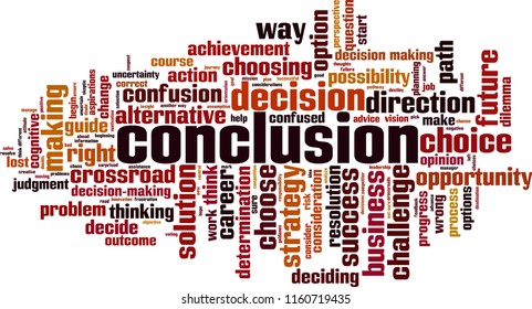 Conclusion Word Cloud Concept Vector Illustration Stock Vector (Royalty ...