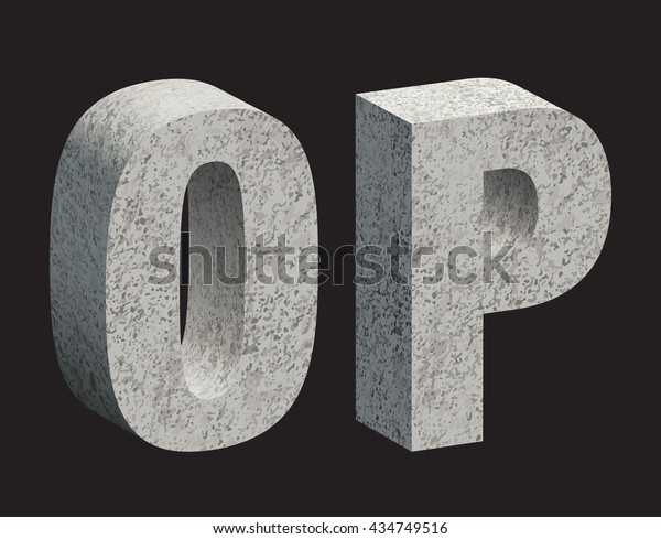 Concrete 3d Letters Vector Illustration: เวกเตอร์สต็อก (ปลอดค่าลิขสิทธิ์) 434749516 | Shutterstock