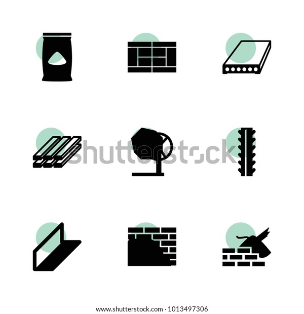 Concrete Icons Vector Collection Filled Concrete Stock Vector (Royalty ...