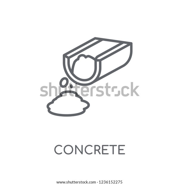Concrete Linear Icon Modern Outline Concrete Stock Vector (Royalty Free ...
