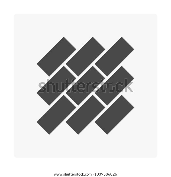 Concrete Paver Block Floor Icon On Stock Vector (Royalty Free) 1039586026
