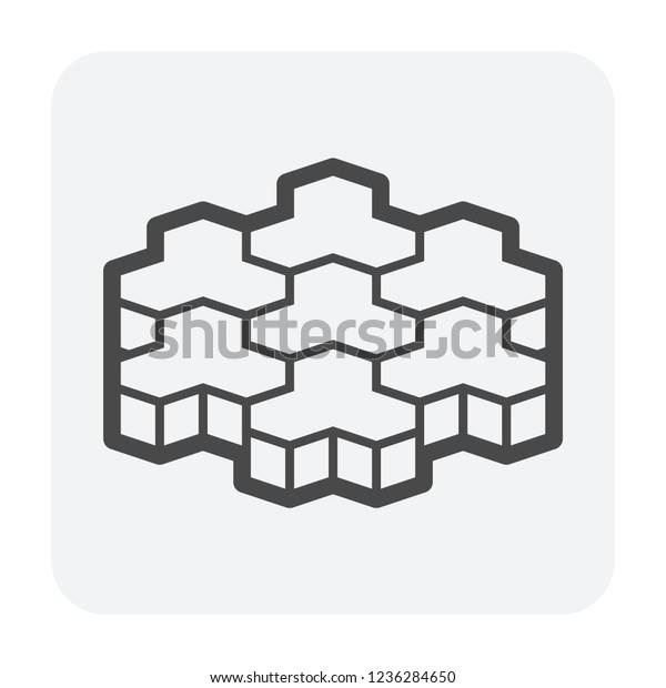 Concrete Paver Block Pavement Floor Brick Stock Vector (Royalty Free ...
