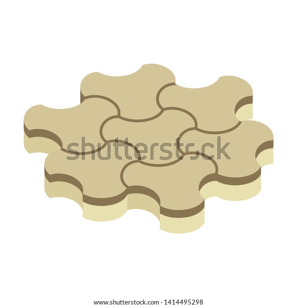 Concrete Paver Block Pavement Floor Brick Stock Vector (Royalty Free ...