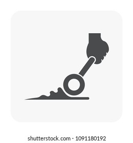 Concrete Slab Casting Tool Vector Icon Stock Vector (Royalty Free ...