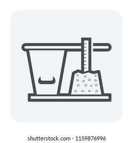 Concrete Strength Testing Icon Outline Black Stock Vector (Royalty Free ...