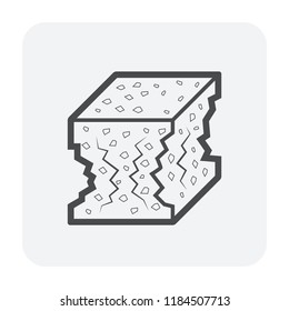 Concrete Strength Testing Icon Outline Black Stock Vector (Royalty Free ...