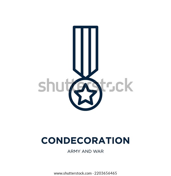 Condecoration Icon Army War Collection Thin Stock Vector (Royalty Free ...