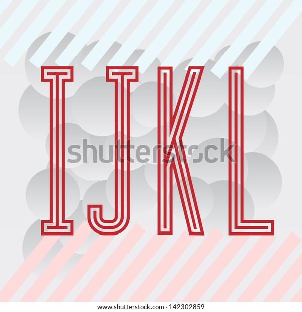 Condensed Lines Letters J K Lvintage: vector de stock (libre de ...