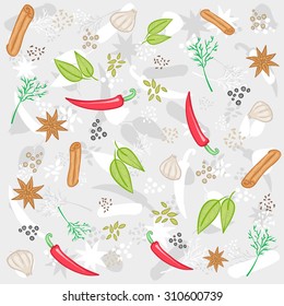 Condiments Seasoning Hand Drawing Vector Cooking Stock Vector (Royalty ...