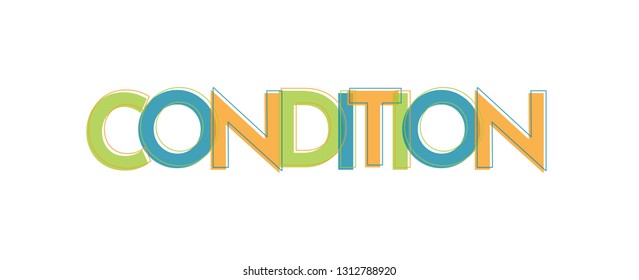 Condition Word Concept Condition Use Cover Stock Vector (Royalty Free ...