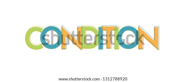 Condition Word Concept Condition Use Cover Stock Vector (Royalty Free ...