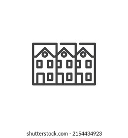 Condo House Line Icon Linear Style Stock Vector (Royalty Free ...