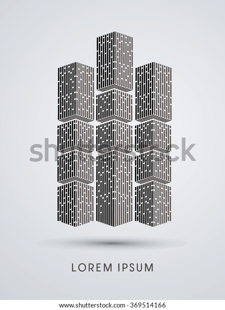 Condominium Abstract Construction Design Graphic Vector เวกเตอร์สต็อก ...