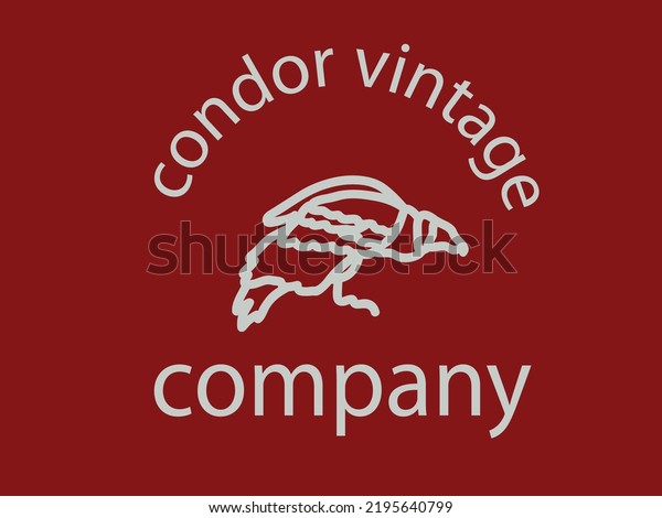 Condor Bird Vintage Retro Vector Logo Stock Vector (Royalty Free ...