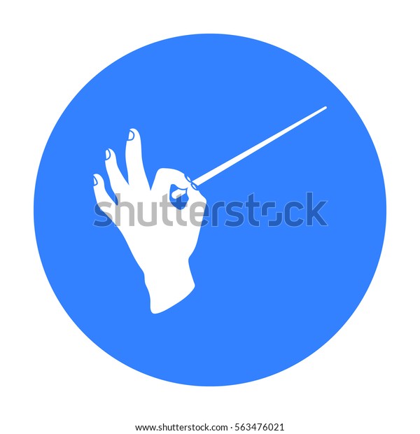 Conductor Orchestra Icon Black Style Isolated Stock Vector (Royalty ...