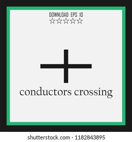Conductors Crossing Vector Icon Stock Vector (Royalty Free) 1182843895 ...