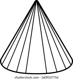 Cone 3d Shape Line Art Icon Stock Vector (Royalty Free) 1609537756 ...