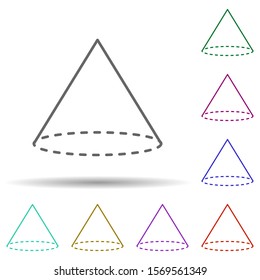 Cone Dotted Bottom Multi Color Icon Stock Vector (Royalty Free ...