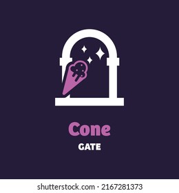 Cone Gate Logo Design Vector Symbol Stock Vector (Royalty Free ...