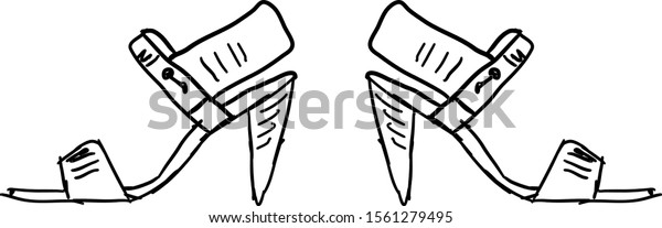 Cone Heel Sketch Illustration Vector On: เวกเตอร์สต็อก (ปลอดค่า ...