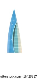 Cone Shape Skyscraper Build Architecture Isolated: เวกเตอร์สต็อก (ปลอด ...