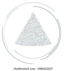 Cone Symbol Filled Dark Blue Dots Stock Vector (Royalty Free ...