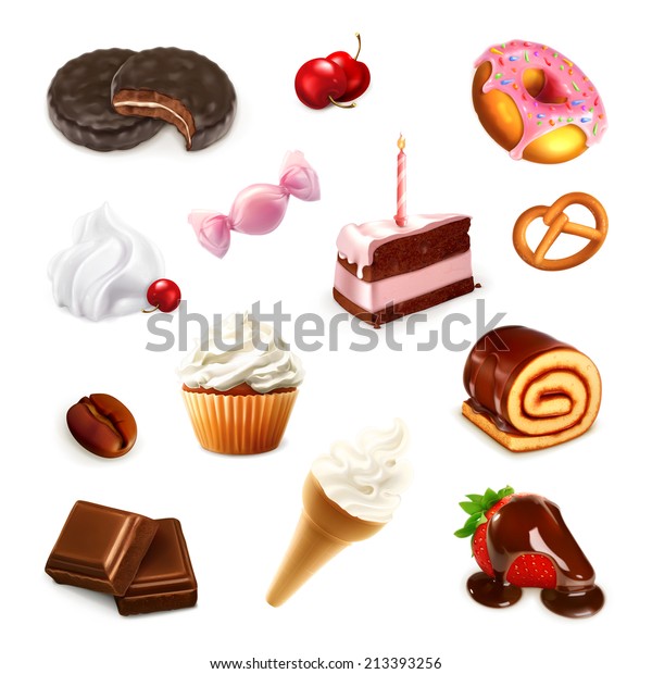 Confectionery Vector Set 2 Stock Vector (Royalty Free) 213393256 ...