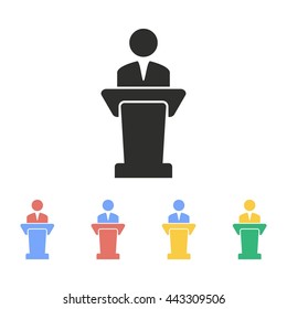 Speaker Icon Set Flat Style Vector Stock Vector (Royalty Free) 1514115335