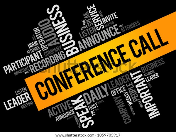Conference Call Word Cloud Collage Business Stock Vector (Royalty Free ...