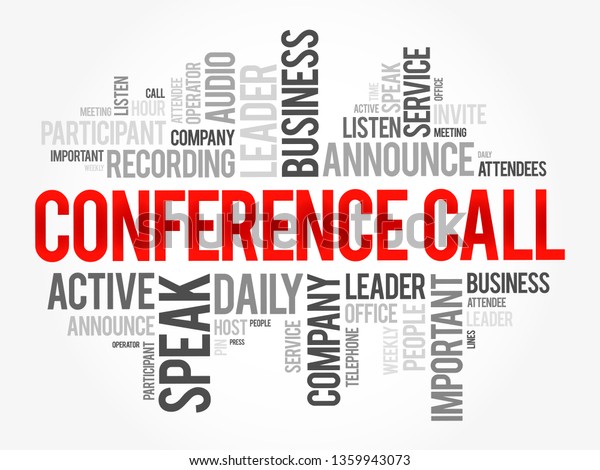 Conference Call Word Cloud Collage Business Stock Vector (Royalty Free ...