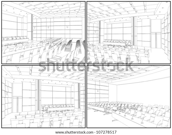 Conference Hall Interior Vector 02 Stock Vector (Royalty Free ...