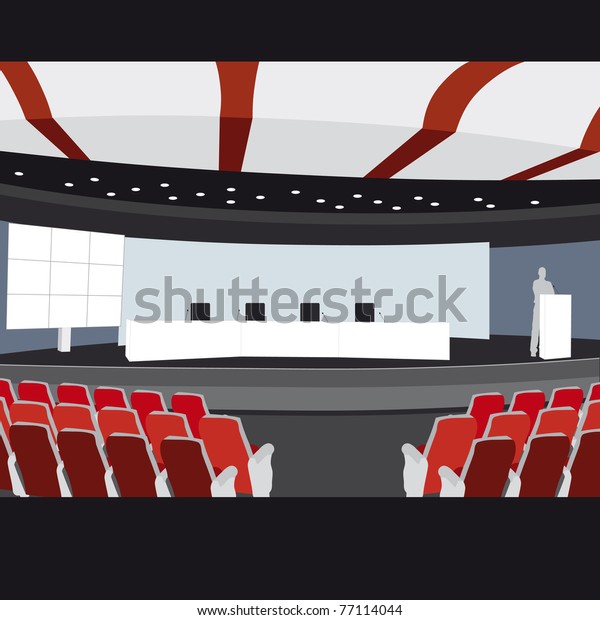 Conference Hall Vector Illustration Sampler Stock Vector (Royalty Free ...